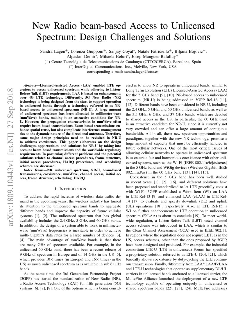 New Radio beam-based Access to Unlicensed Spectrum: Design Challenges ...