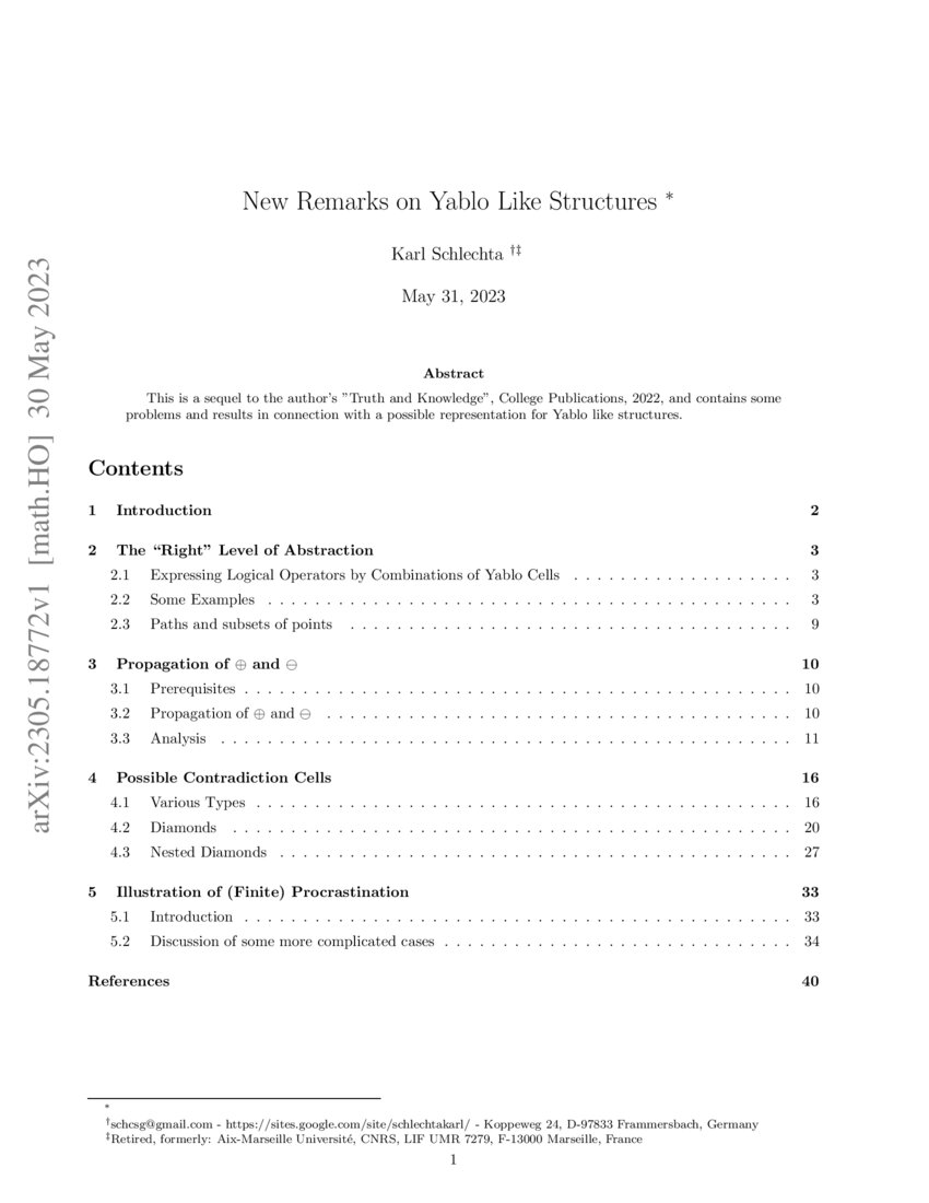 New Remarks on Yablo Like Structures | DeepAI