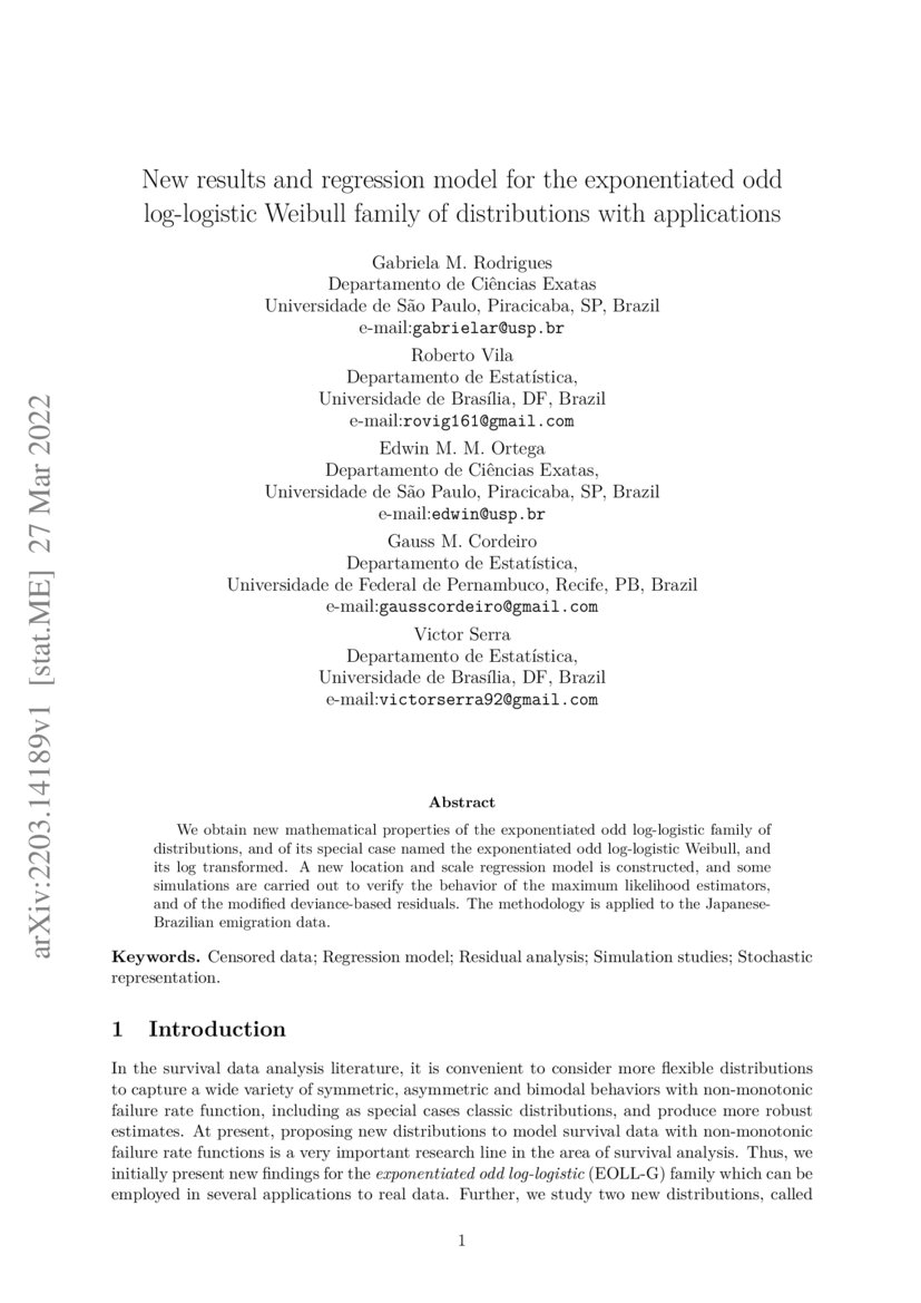 New results and regression model for the exponentiated odd log-logistic ...