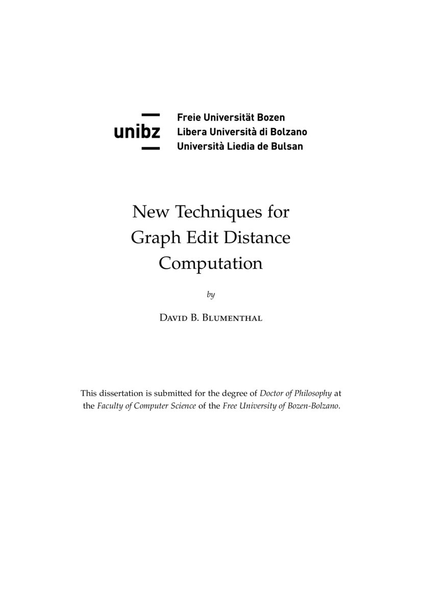 New Techniques For Graph Edit Distance Computation Deepai