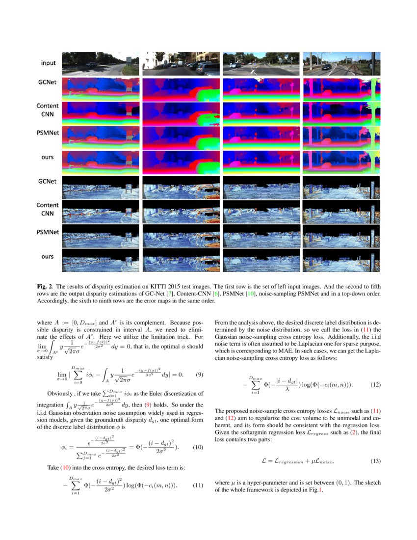 Niose-Sampling Cross Entropy Loss: Improving Disparity Regression Via Cost Volume Aware ...