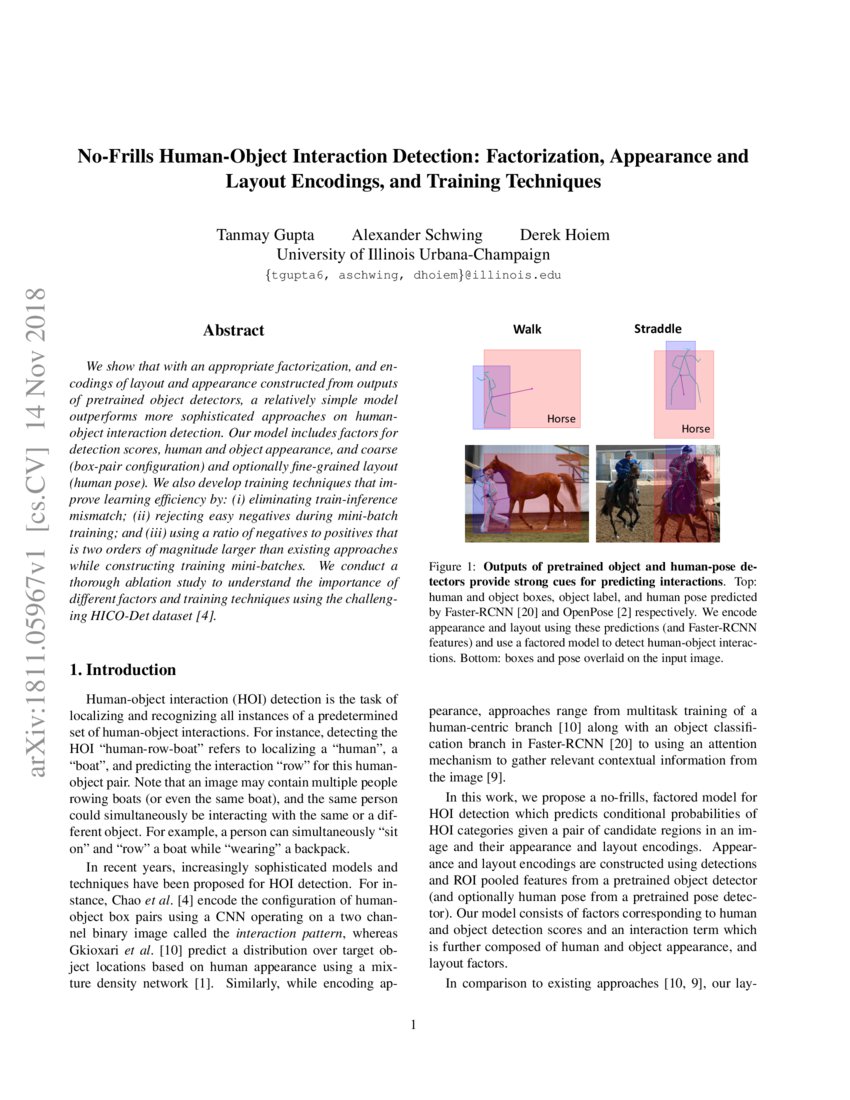 No-Frills Human-Object Interaction Detection: Factorization, Appearance and Layout Encodings ...