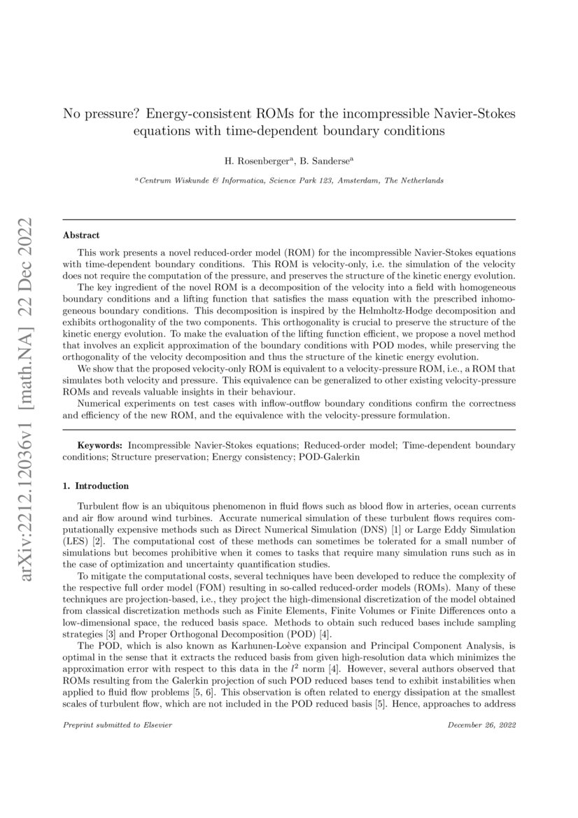No Pressure Energy Consistent Roms For The Incompressible Navier