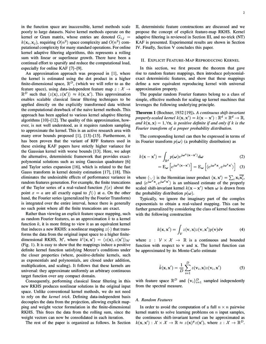 No Trick Treat Kernel Adaptive Filtering Using Deterministic Features