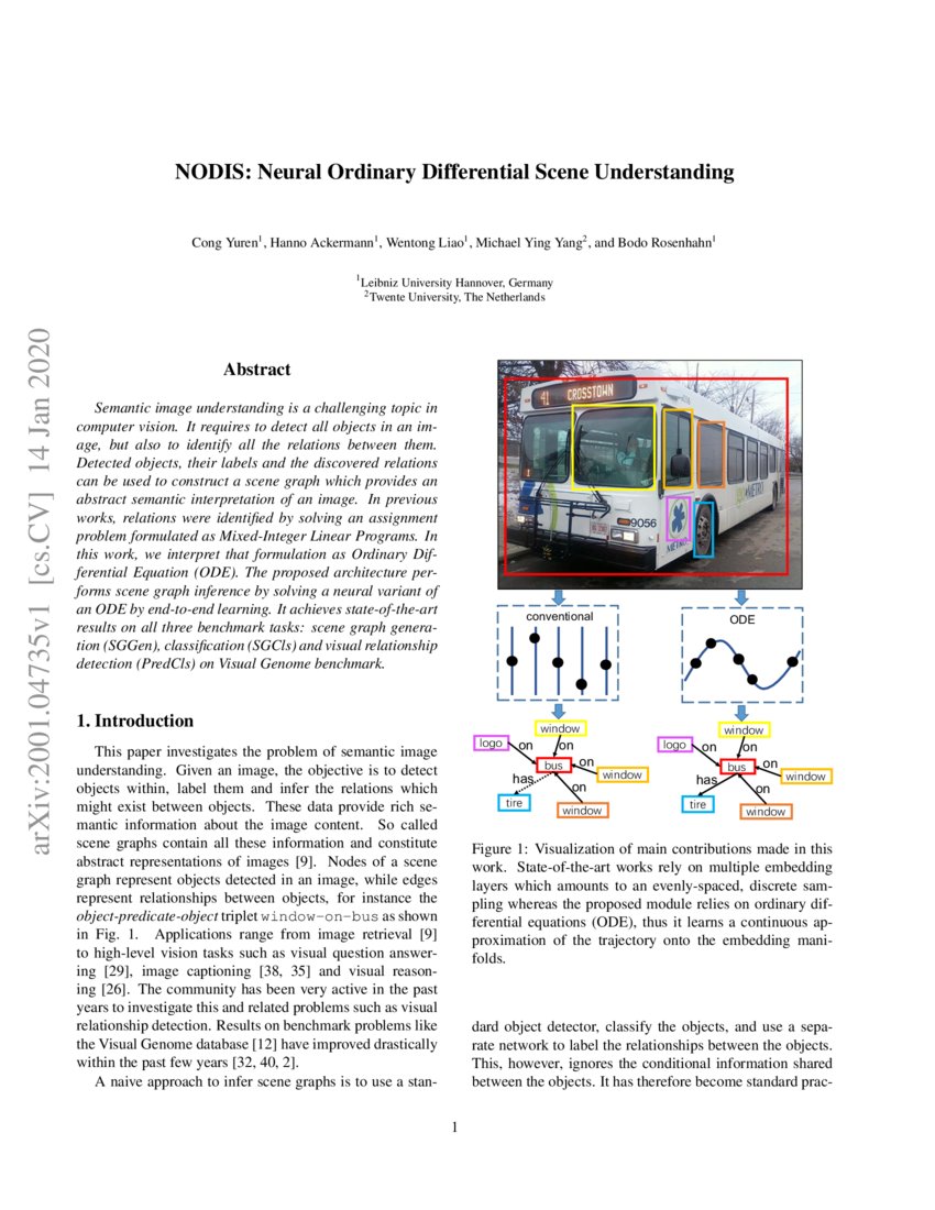 NODIS: Neural Ordinary Differential Scene Understanding | DeepAI
