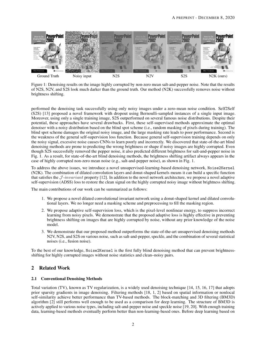 Noise2Kernel: Adaptive Self-Supervised Blind Denoising using a Dilated Convolutional Kernel ...