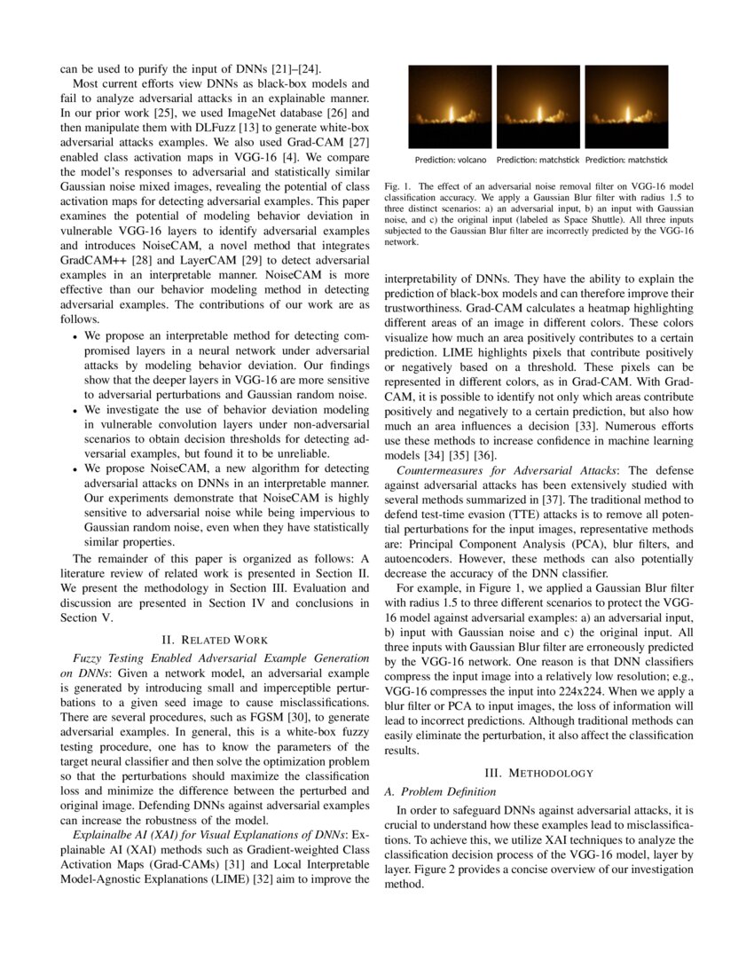 NoiseCAM: Explainable AI for the Boundary Between Noise and Adversarial Attacks | DeepAI