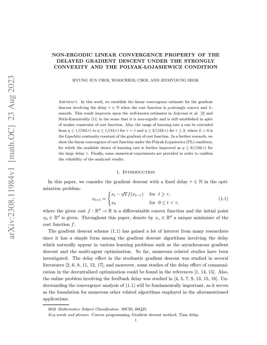 Non Ergodic Linear Convergence Property Of The Delayed Gradient Descent Under The Strongly