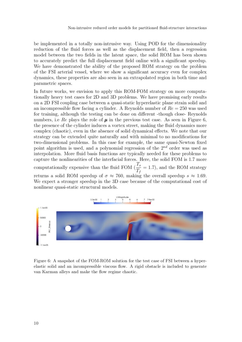 Non Intrusive Reduced Order Models For Partitioned Fluid Structure Interactions Deepai