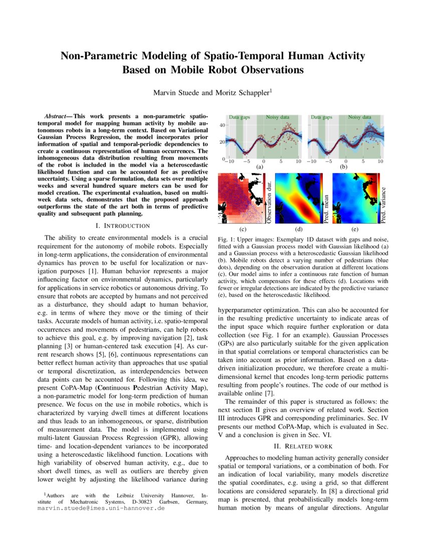 Non Parametric Modeling Of Spatio Temporal Human Activity Based On