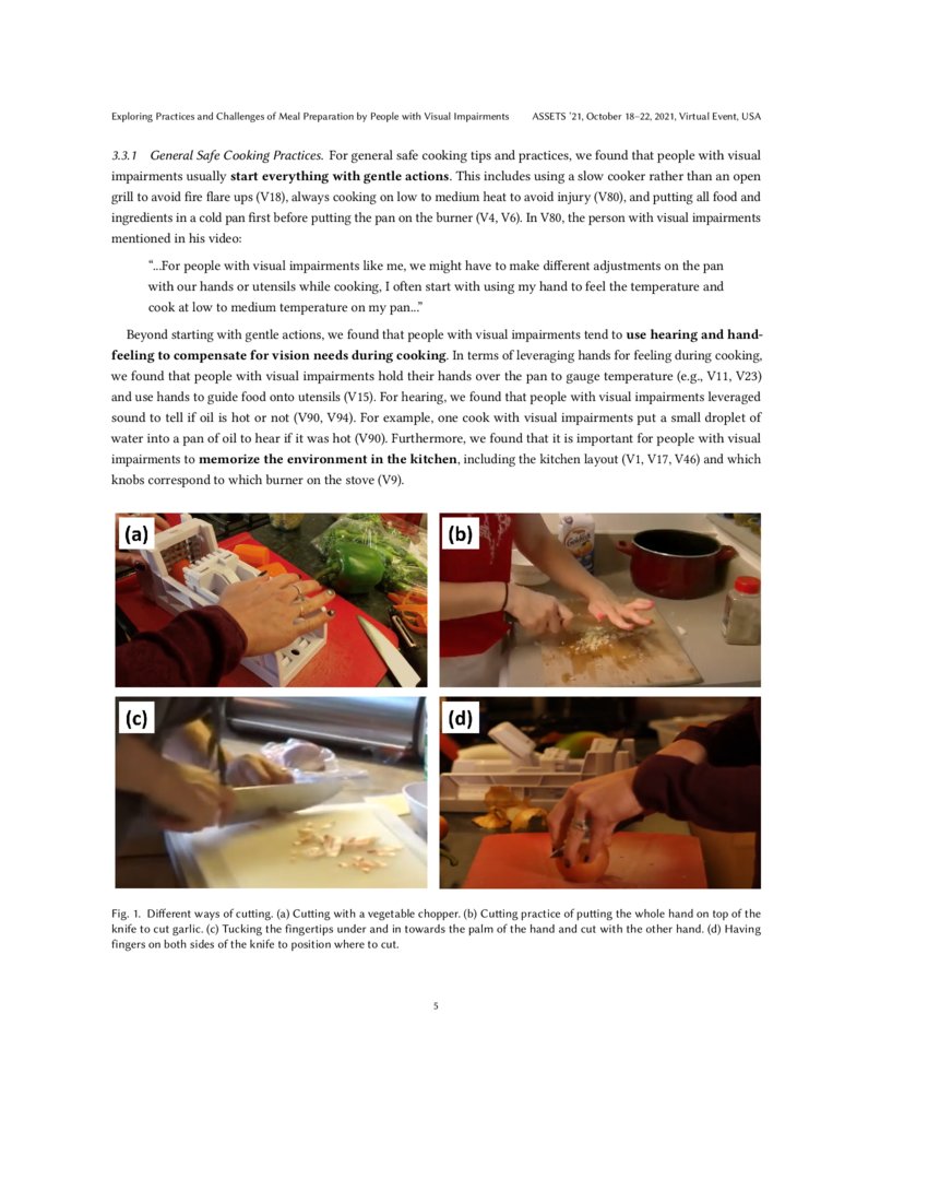 Non-Visual Cooking: Exploring Practices and Challenges of Meal ...