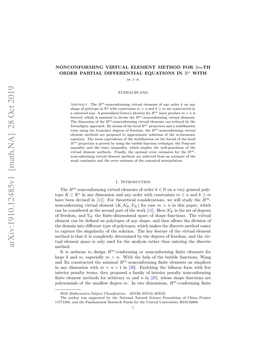 Nonconforming Virtual Element Method For 2m Th Order Partial Differential Equations In Rn With