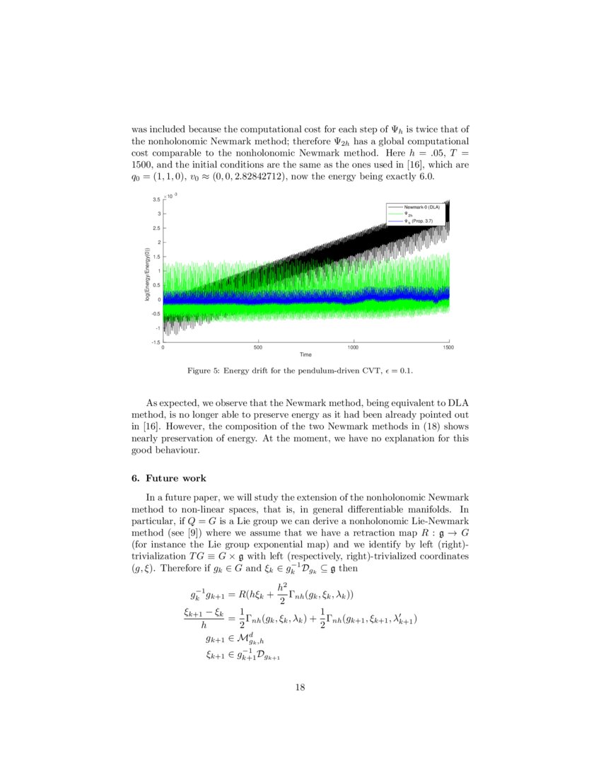 Nonholonomic Newmark method | DeepAI