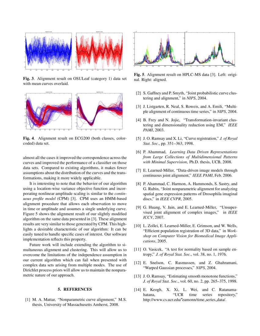 Nonparametric Curve Alignment | DeepAI