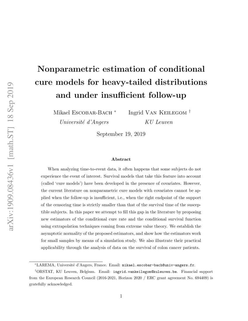 Nonparametric Estimation Of Conditional Cure Models For Heavy Tailed