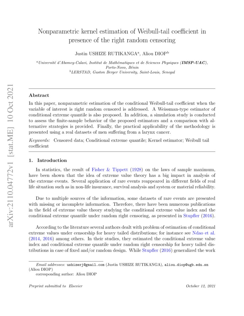 Nonparametric Kernel Estimation Of Weibull Tail Coefficient In Presence Of The Right Random