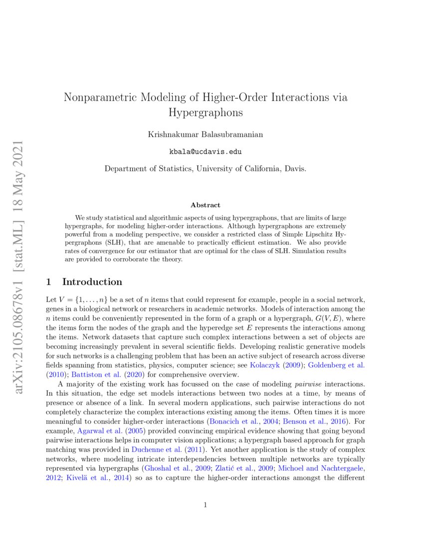 Nonparametric Modeling Of Higher Order Interactions Via Hypergraphons