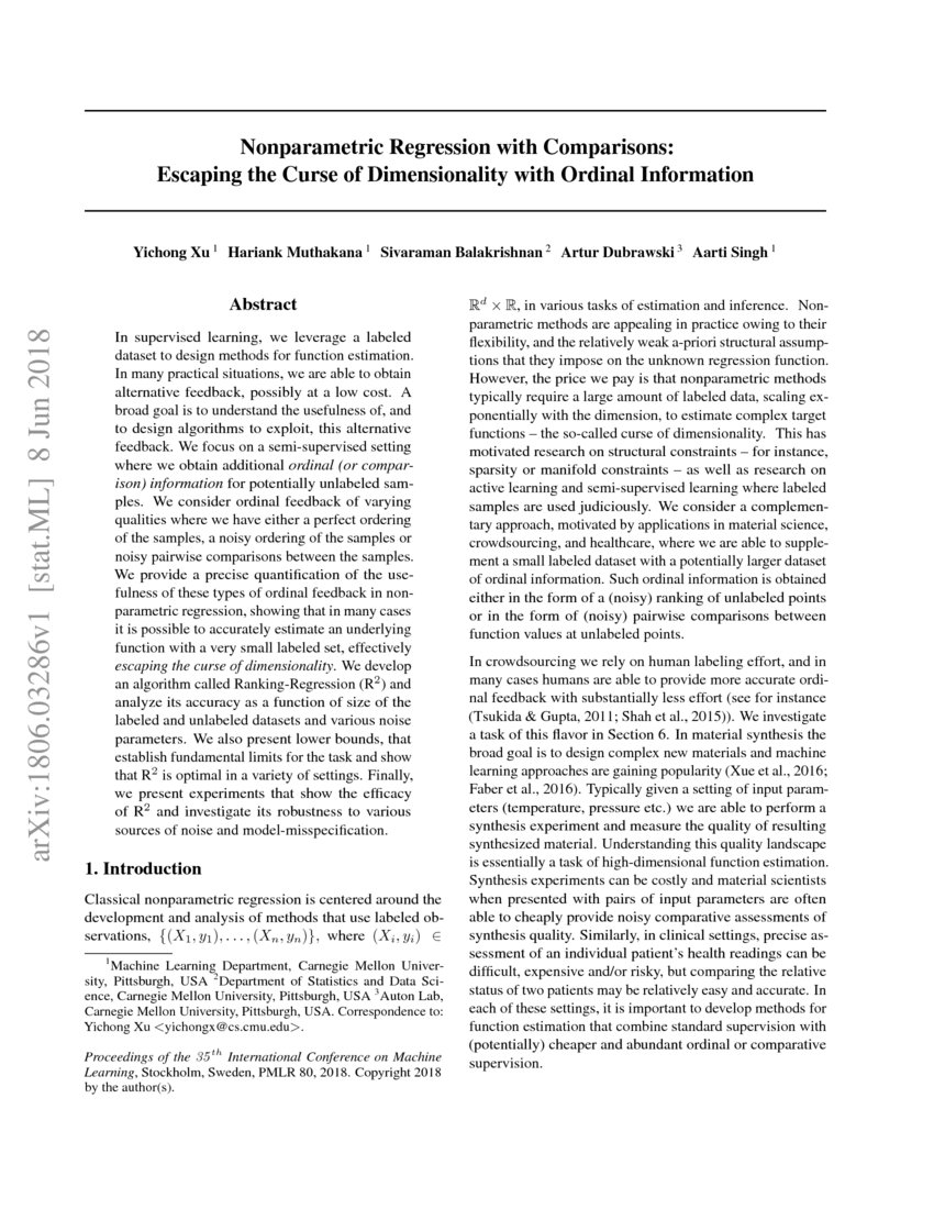 Nonparametric Regression with Comparisons: Escaping the Curse of Dimensionality with Ordinal ...