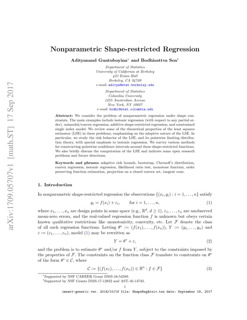 Nonparametric Shape Restricted Regression Deepai