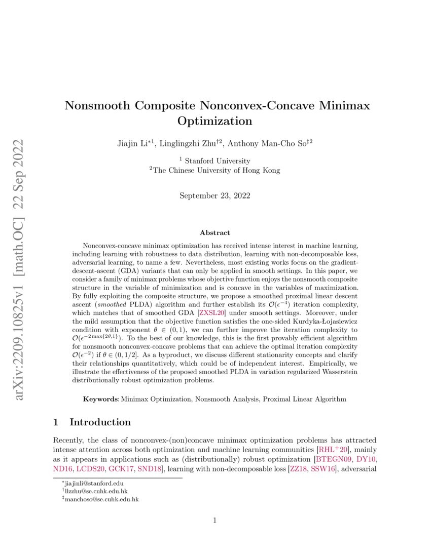 Nonsmooth Composite Nonconvex Concave Minimax Optimization Deepai