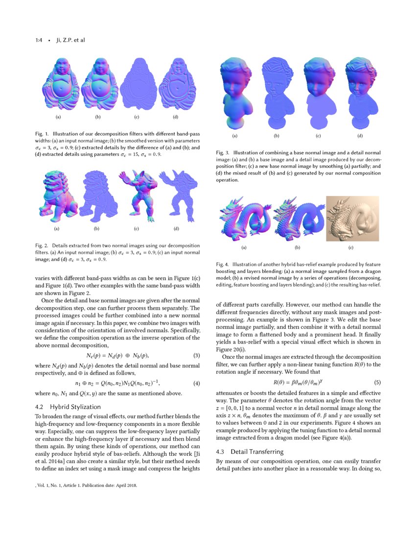 Normal Image Manipulation for Bas-relief Generation with Hybrid Styles ...