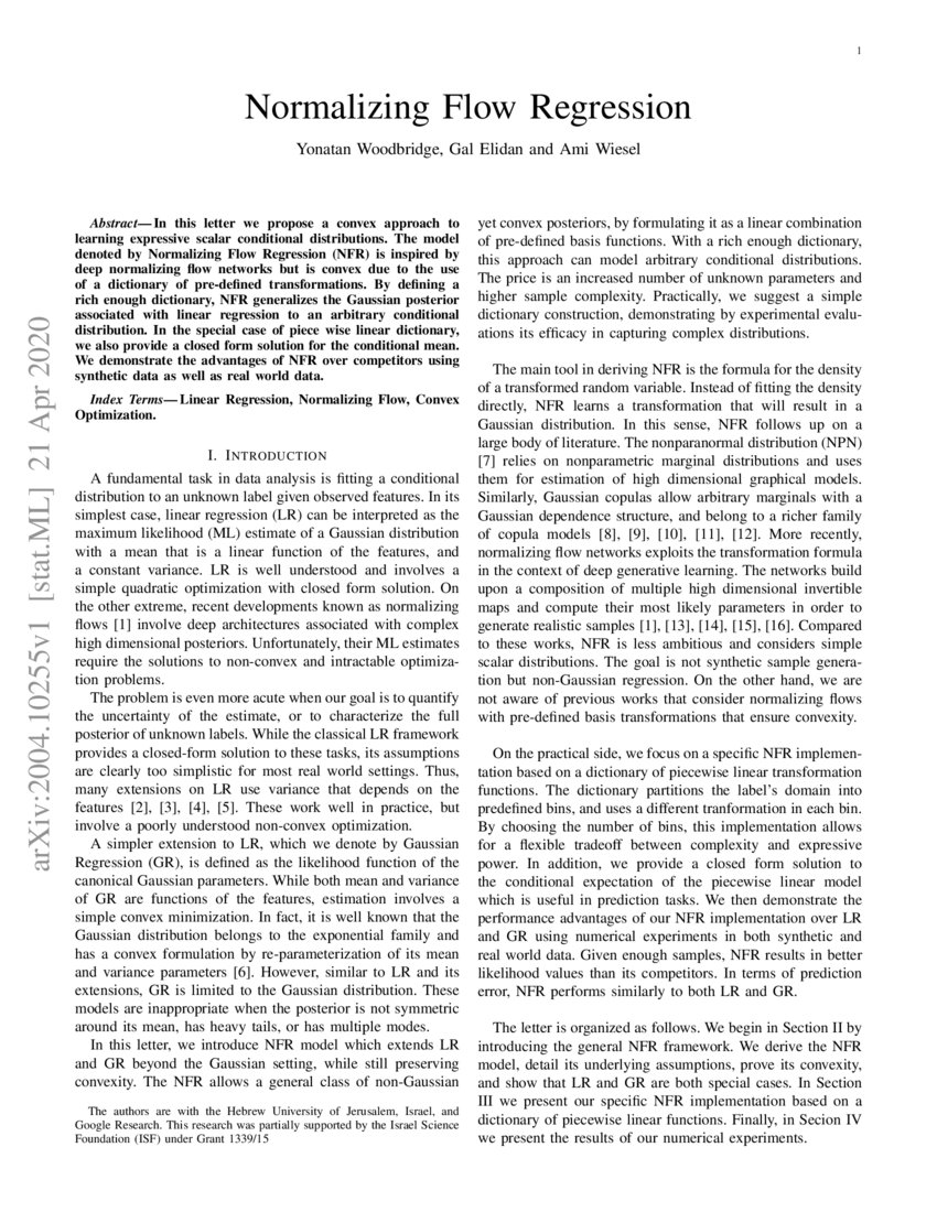Normalizing Flow Regression | DeepAI