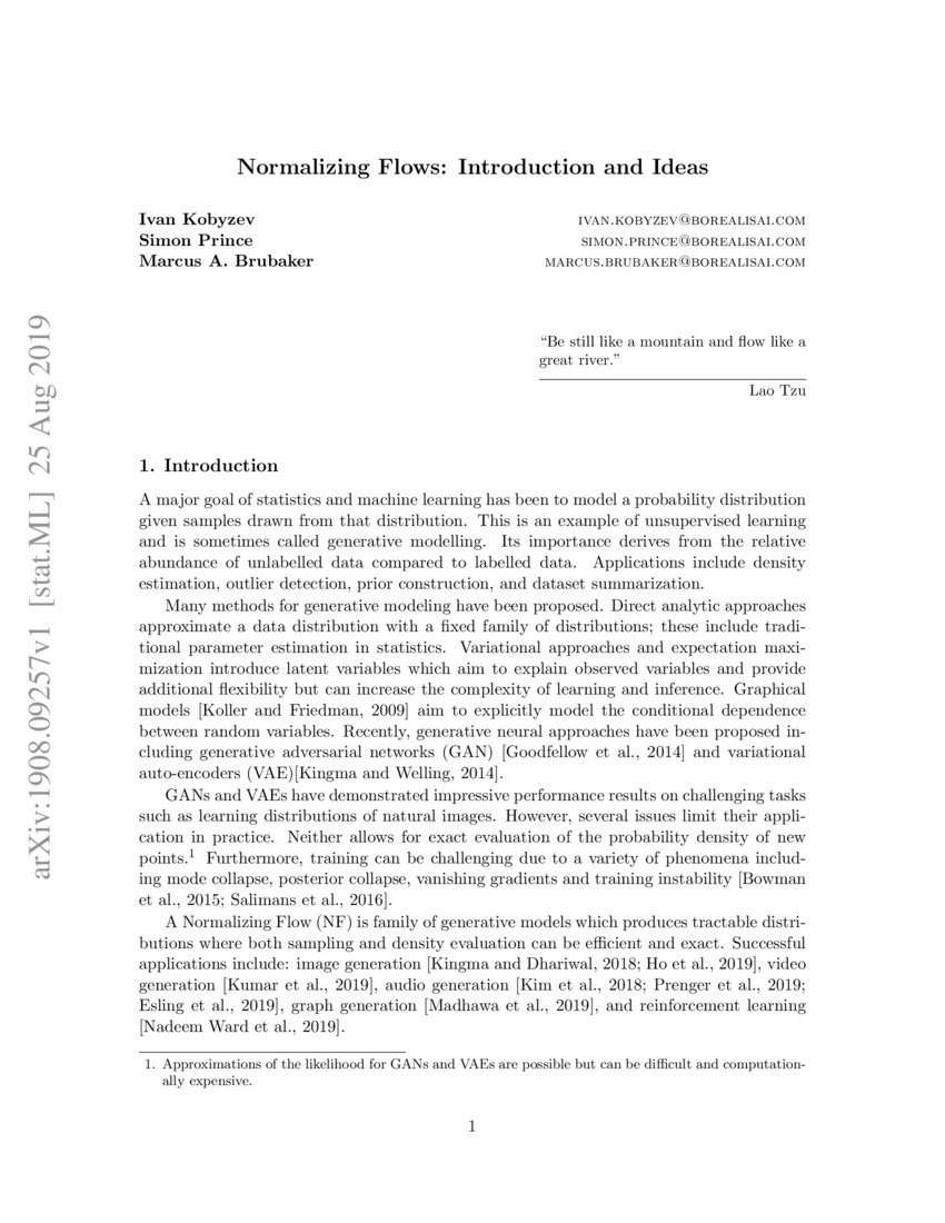 Normalizing Flows Introduction And Ideas Deepai 9822