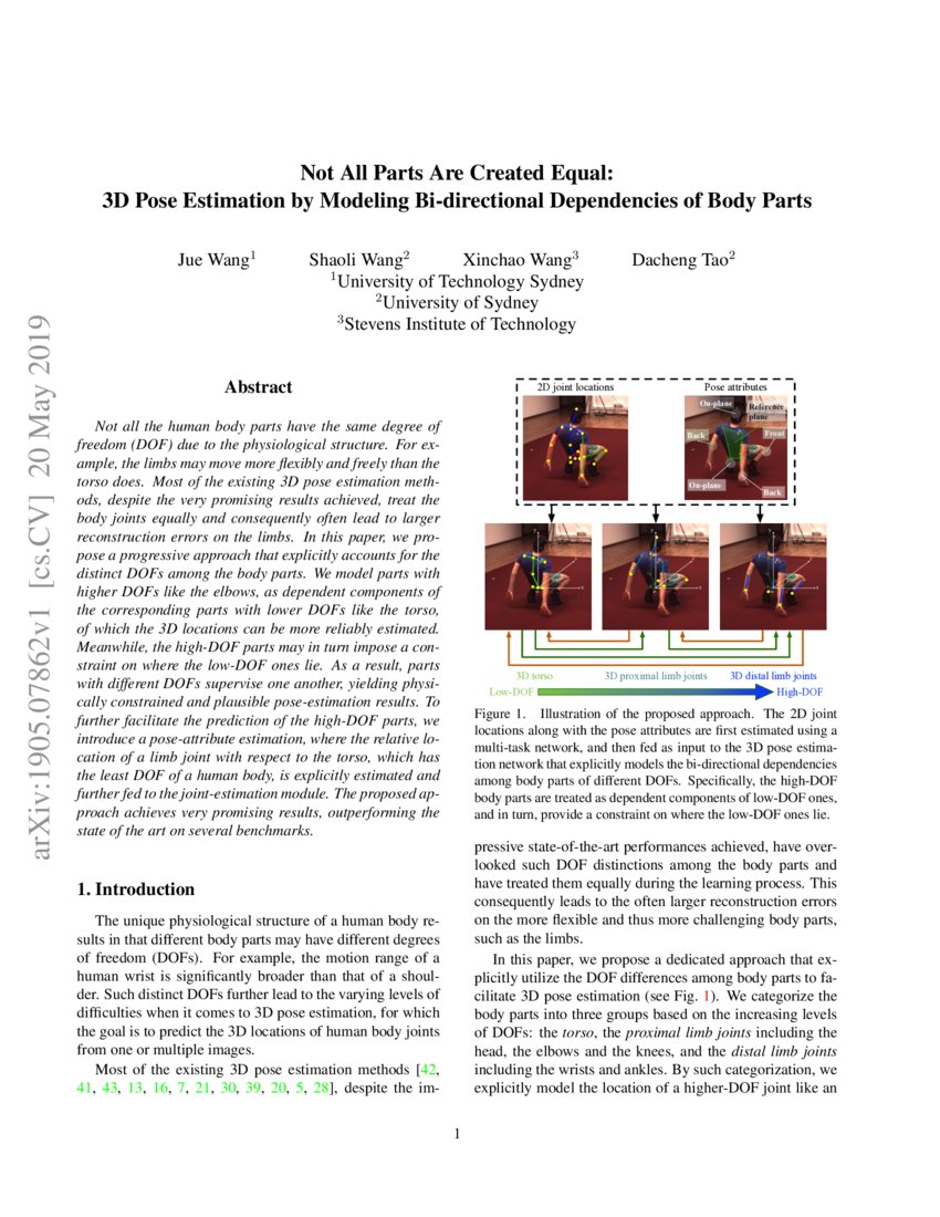 Not All Parts Are Created Equal 3d Pose Estimation By Modelling Bi