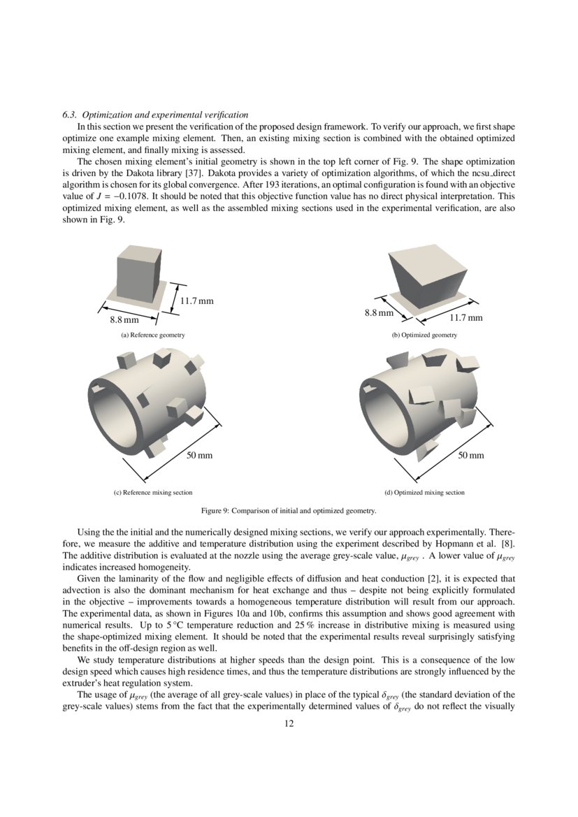 Numerical Design of Distributive Mixing Elements | DeepAI