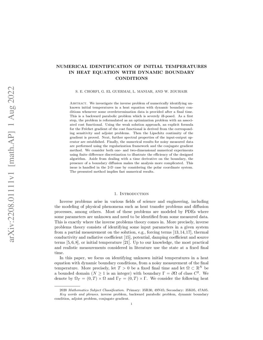 Numerical Identification Of Initial Temperatures In Heat Equation With