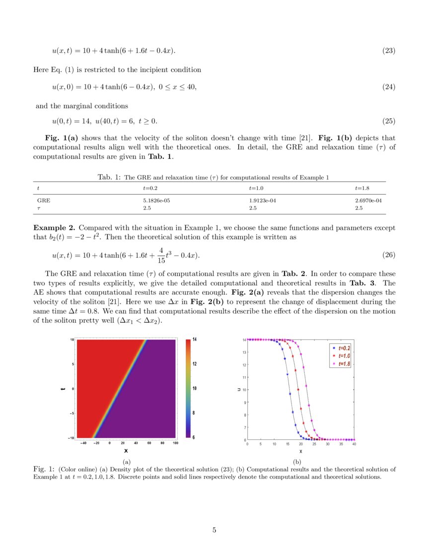 Numerical simulation for the motions of nonautonomous solitary waves of a variable-coefficient ...