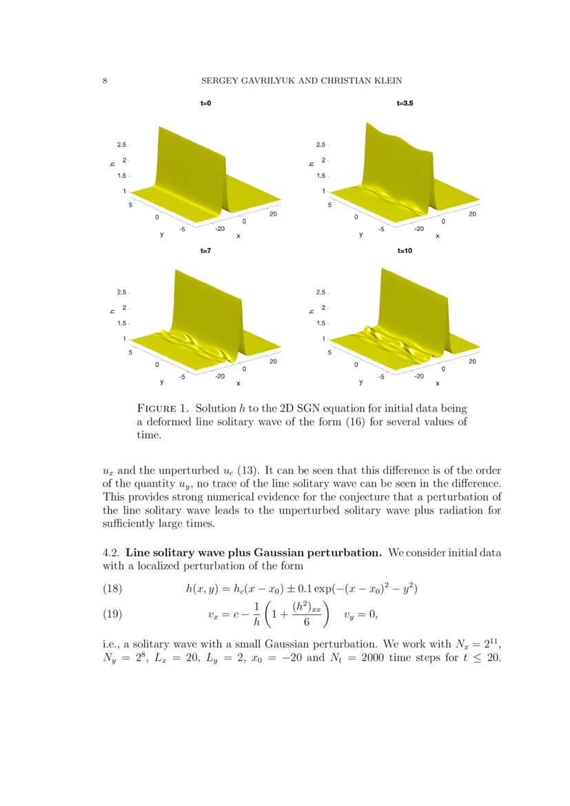 Numerical study of the Serre-Green-Naghdi equations in 2D | DeepAI