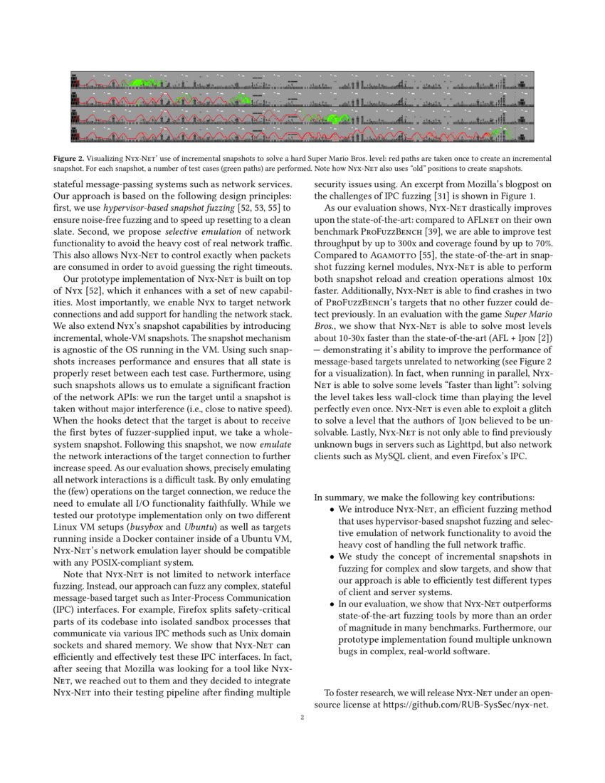 Nyx-Net: Network Fuzzing with Incremental Snapshots | DeepAI