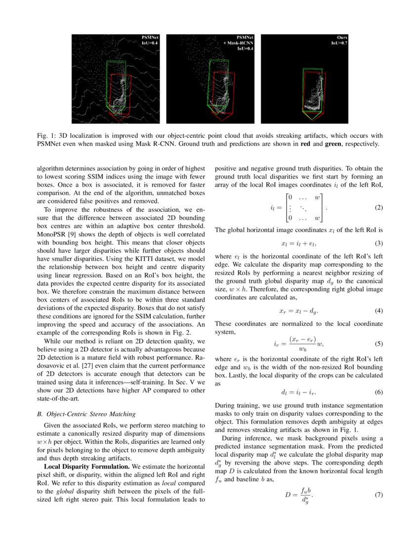 Object Centric Stereo Matching For 3d Object Detection Deepai