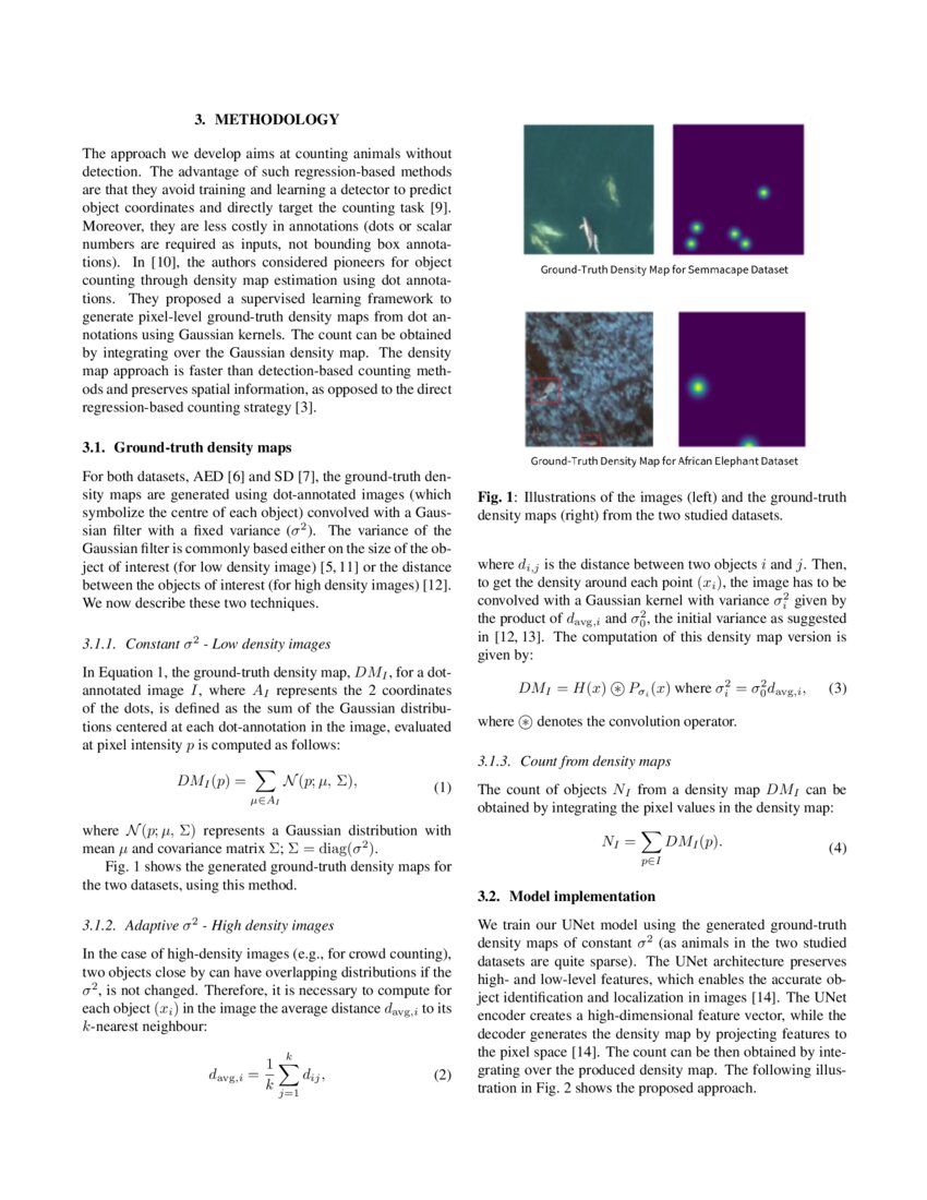 Object counting from aerial remote sensing images: application to wildlife and marine mammals ...