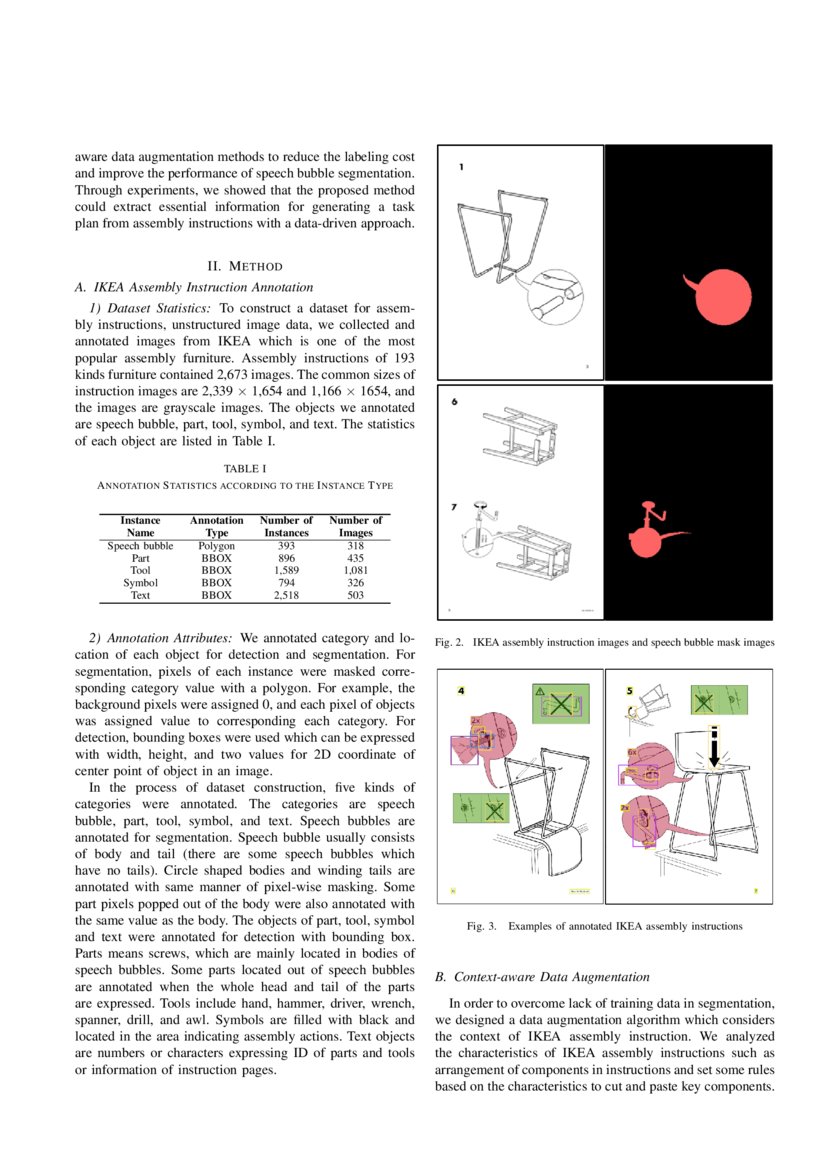 Object Detection For Understanding Assembly Instruction Using Context Aware Data Augmentation