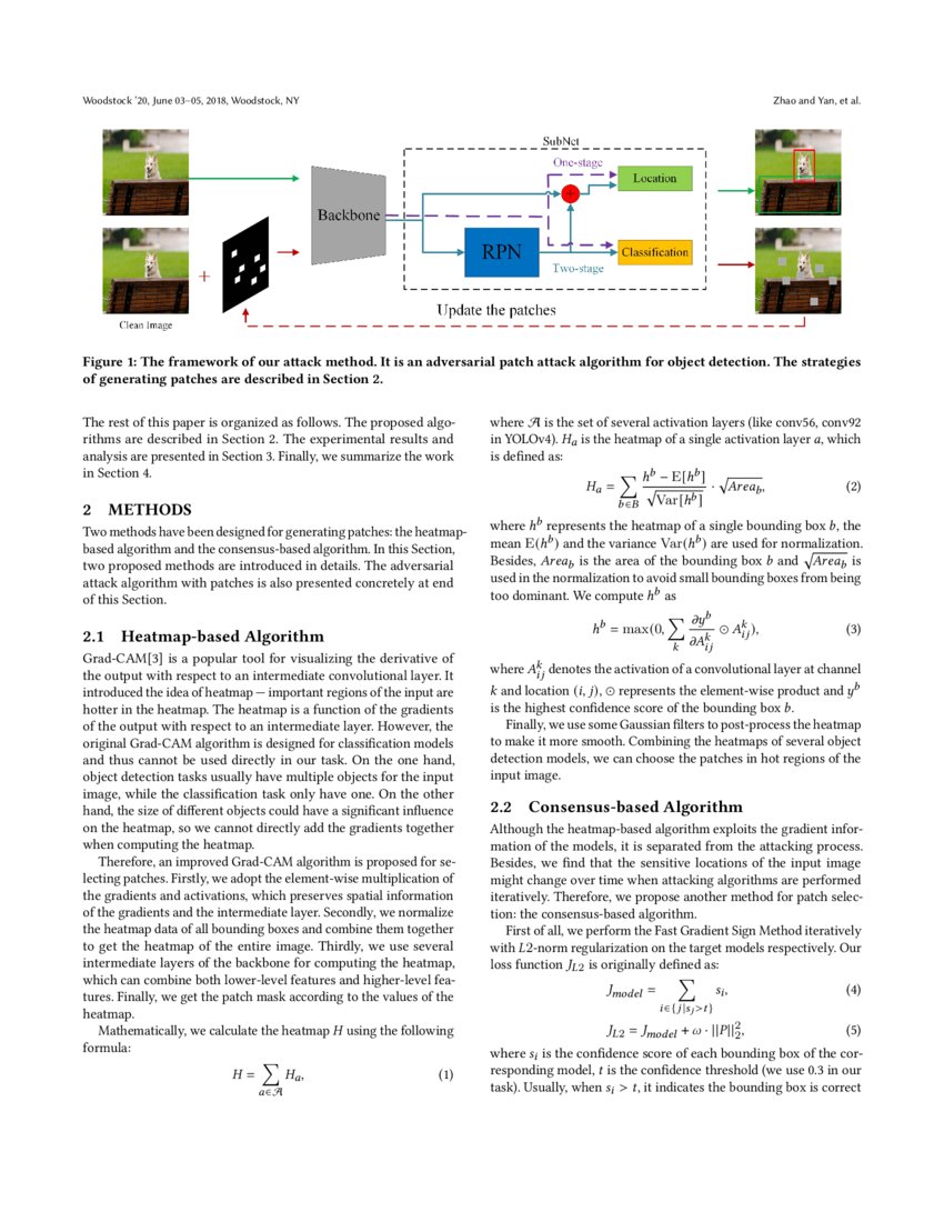 Object Hider Adversarial Patch Attack Against Object Detectors Deepai 9142