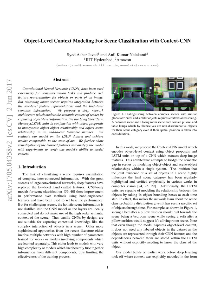 Object Level Context Modeling For Scene Classification With Context Cnn