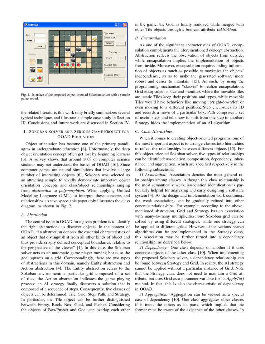 Object Oriented Sokoban Solver A Serious Game Project For Ooad And Ai