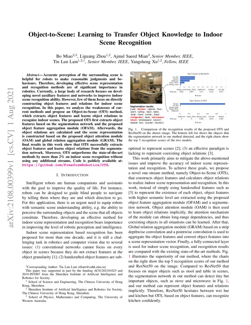 Object-to-Scene: Learning to Transfer Object Knowledge to Indoor Scene Recognition | DeepAI