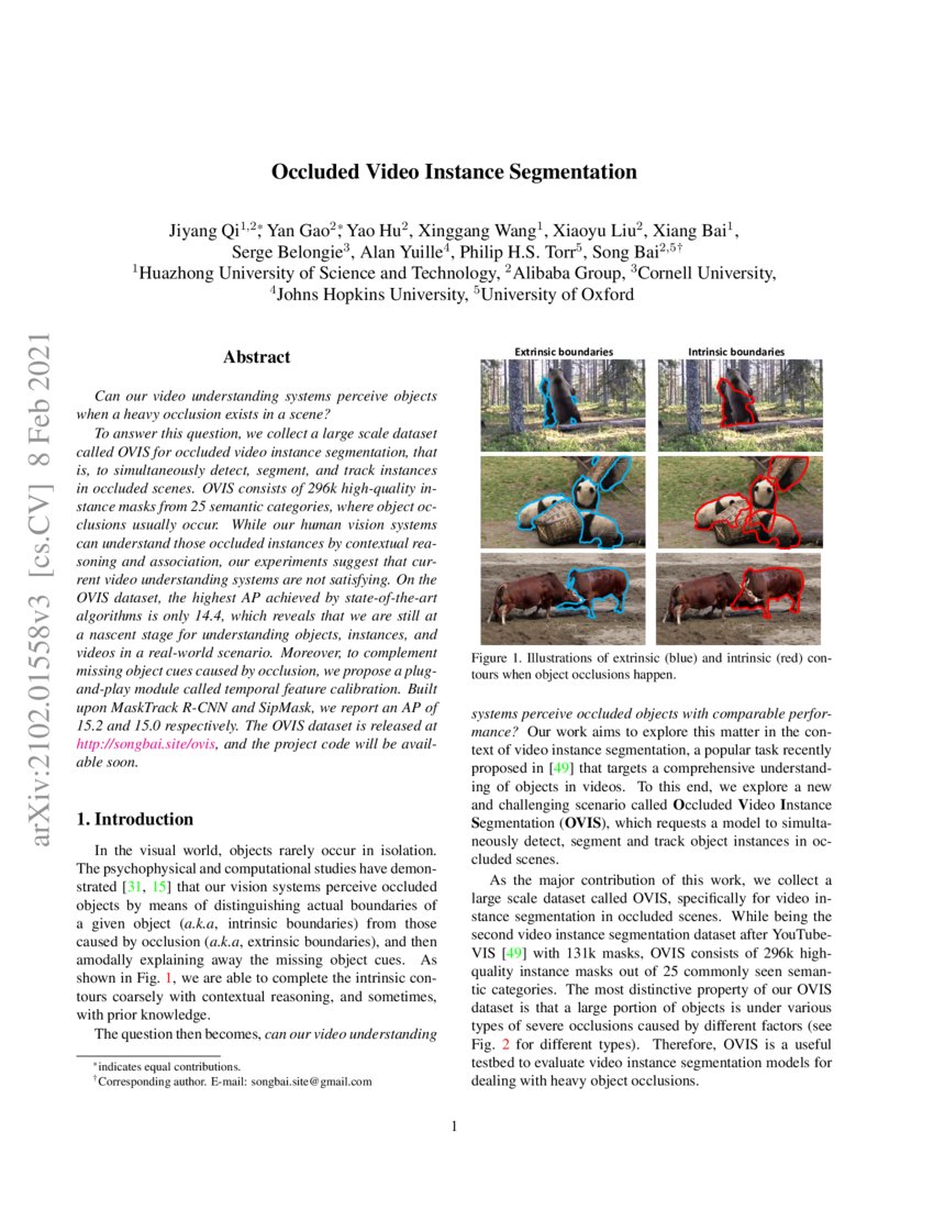 Occluded Video Instance Segmentation Deepai