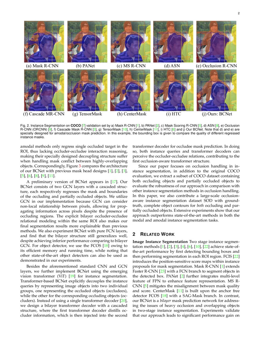 Occlusion Aware Instance Segmentation Via Bilayer Network Architectures Deepai 