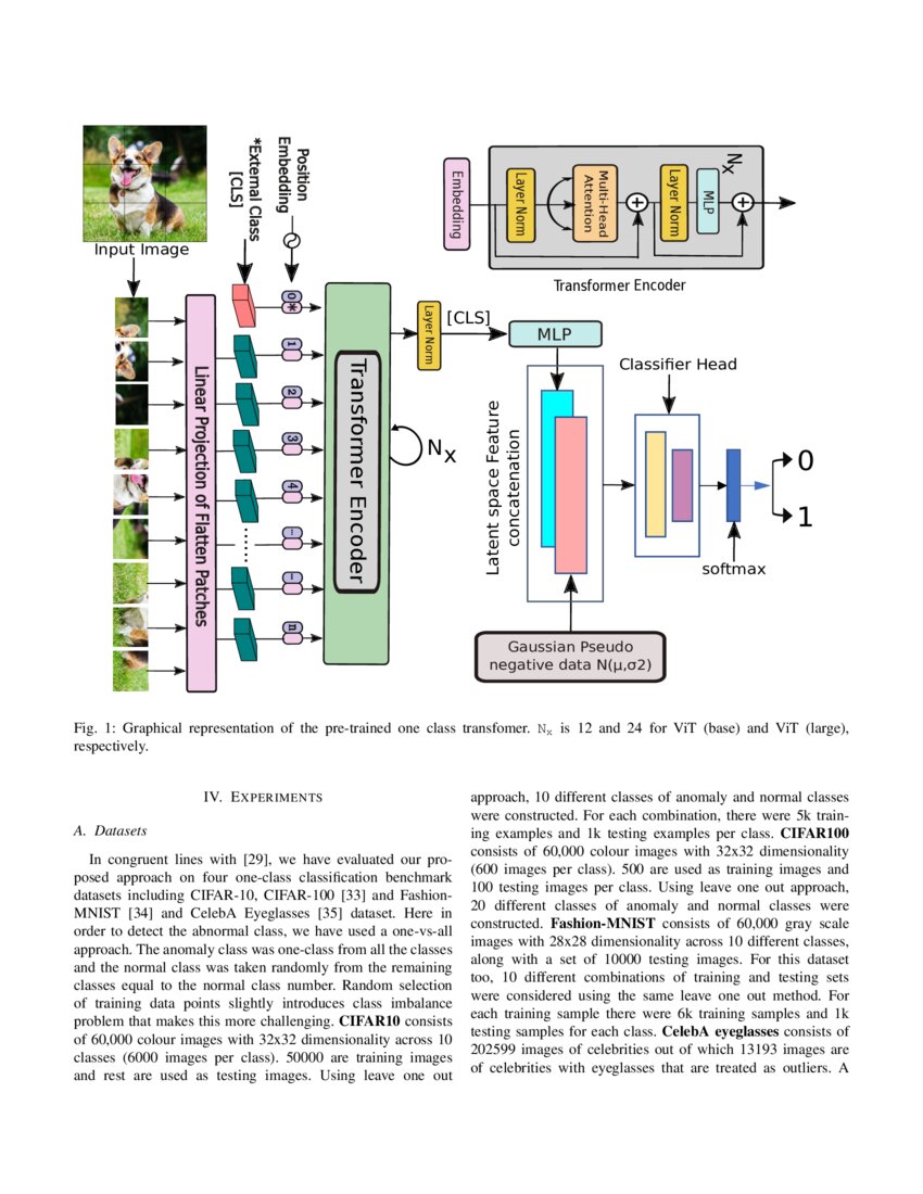 OCFormer: One-Class Transformer Network for Image Classification | DeepAI