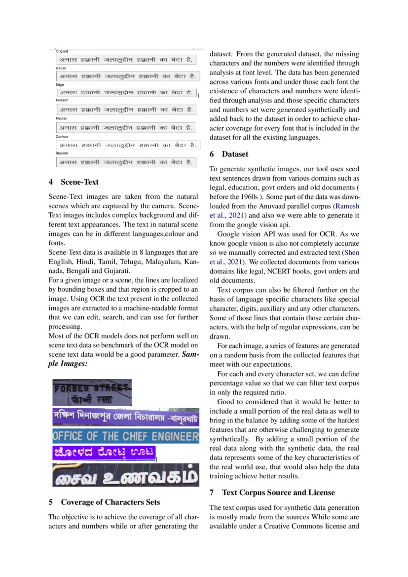 OCR Synthetic Benchmark Dataset for Indic Languages | DeepAI