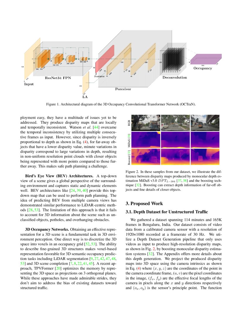 OCTraN: 3D Occupancy Convolutional Transformer Network in Unstructured Traffic Scenarios | DeepAI