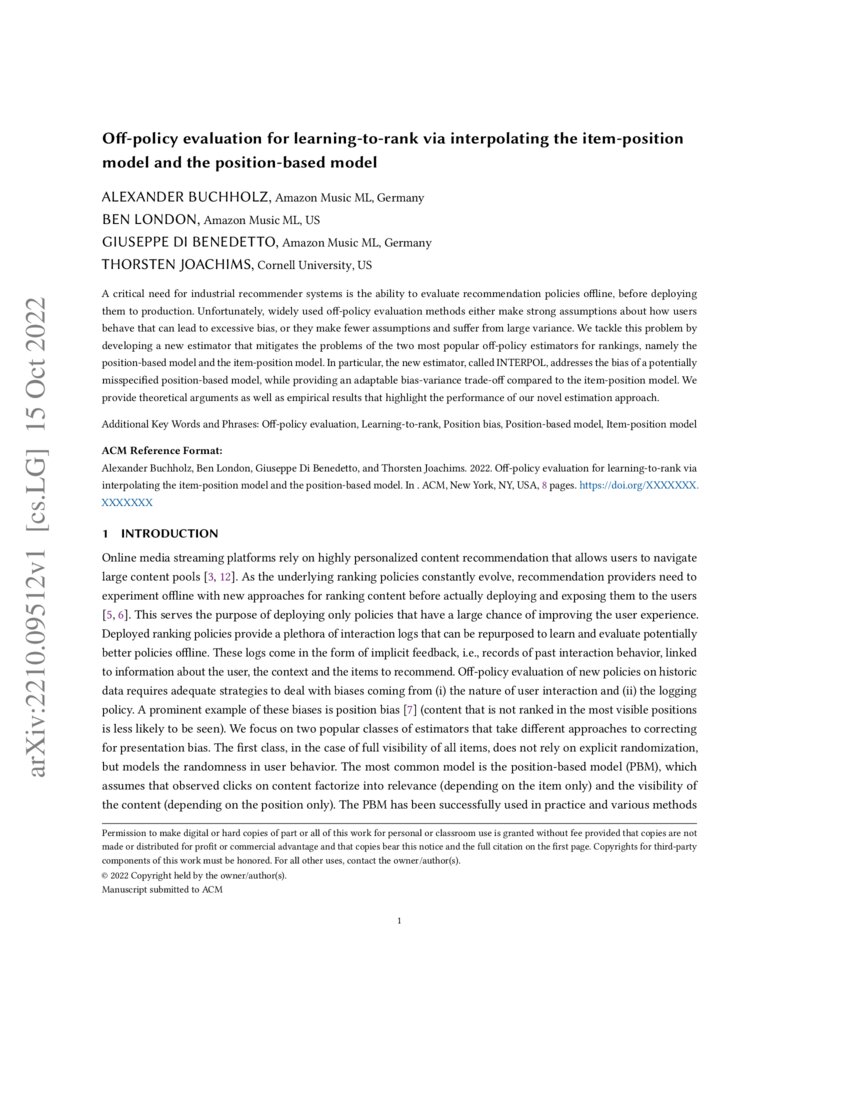 Off policy Evaluation For Learning to rank Via Interpolating The Item off-policy-evaluation-for-learning-to-rank-via-interpolating-the-item