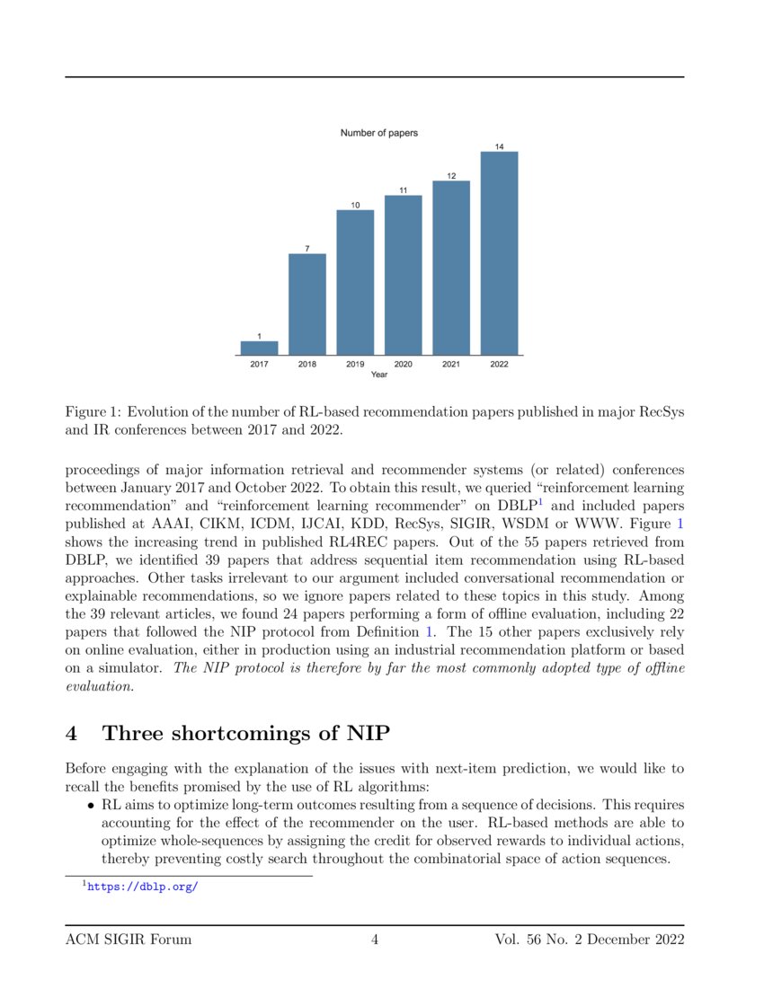 Offline Evaluation For Reinforcement Learning Based Recommendation A Critical Issue And Some 0969