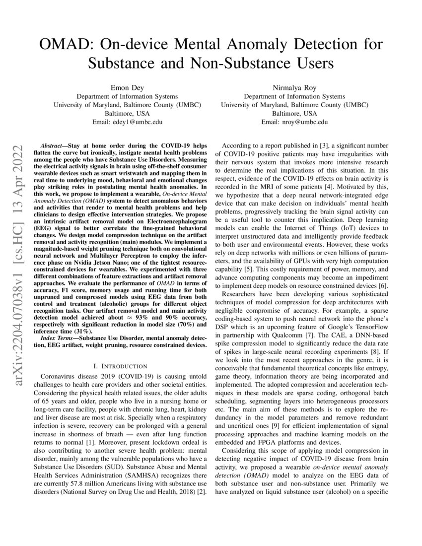 OMAD: On-device Mental Anomaly Detection for Substance and Non ...