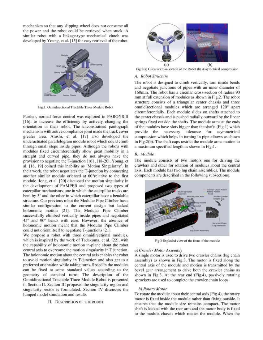 Omnidirectional Three Module Robot Design And Simulation Deepai