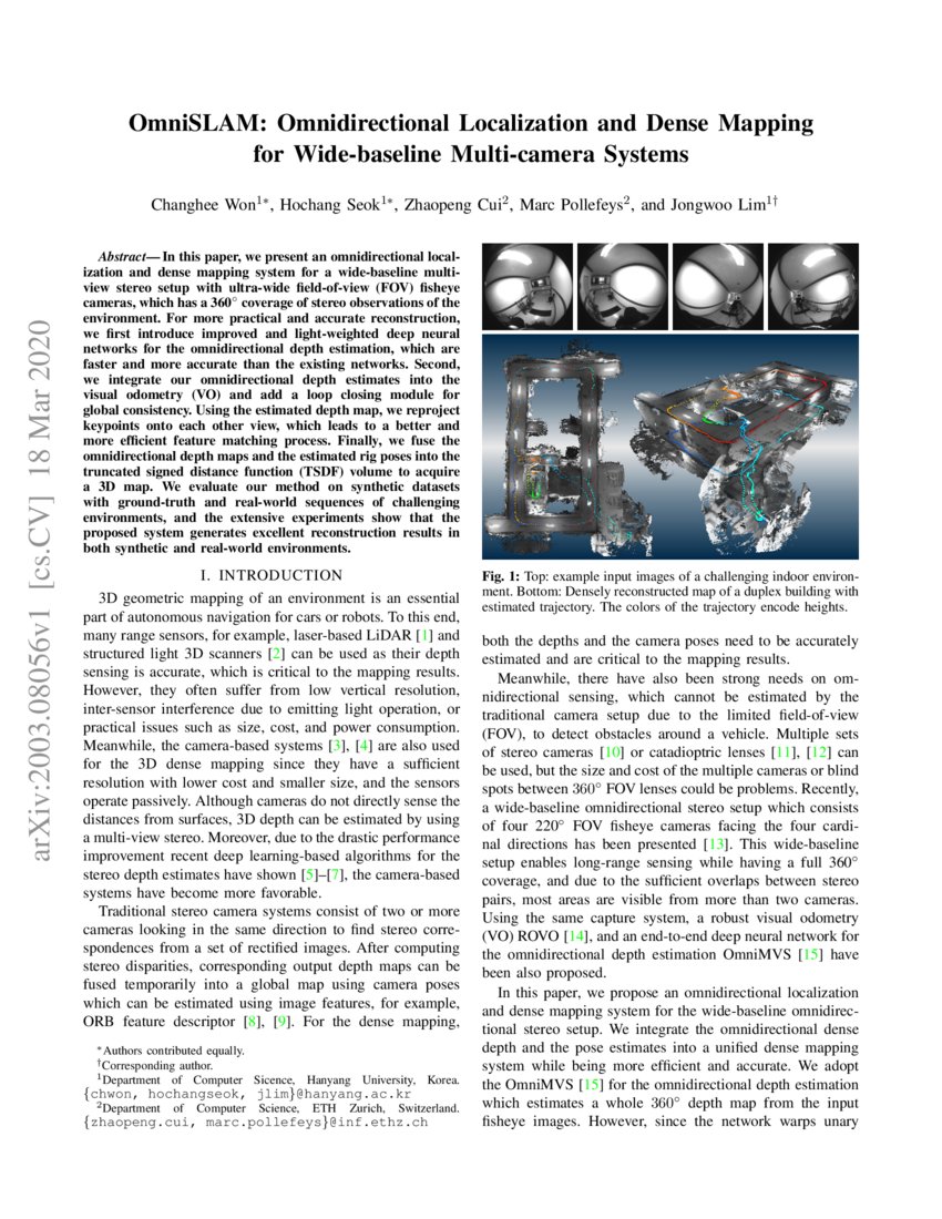 OmniSLAM: Omnidirectional Localization and Dense Mapping for Wide-baseline Multi-camera Systems ...